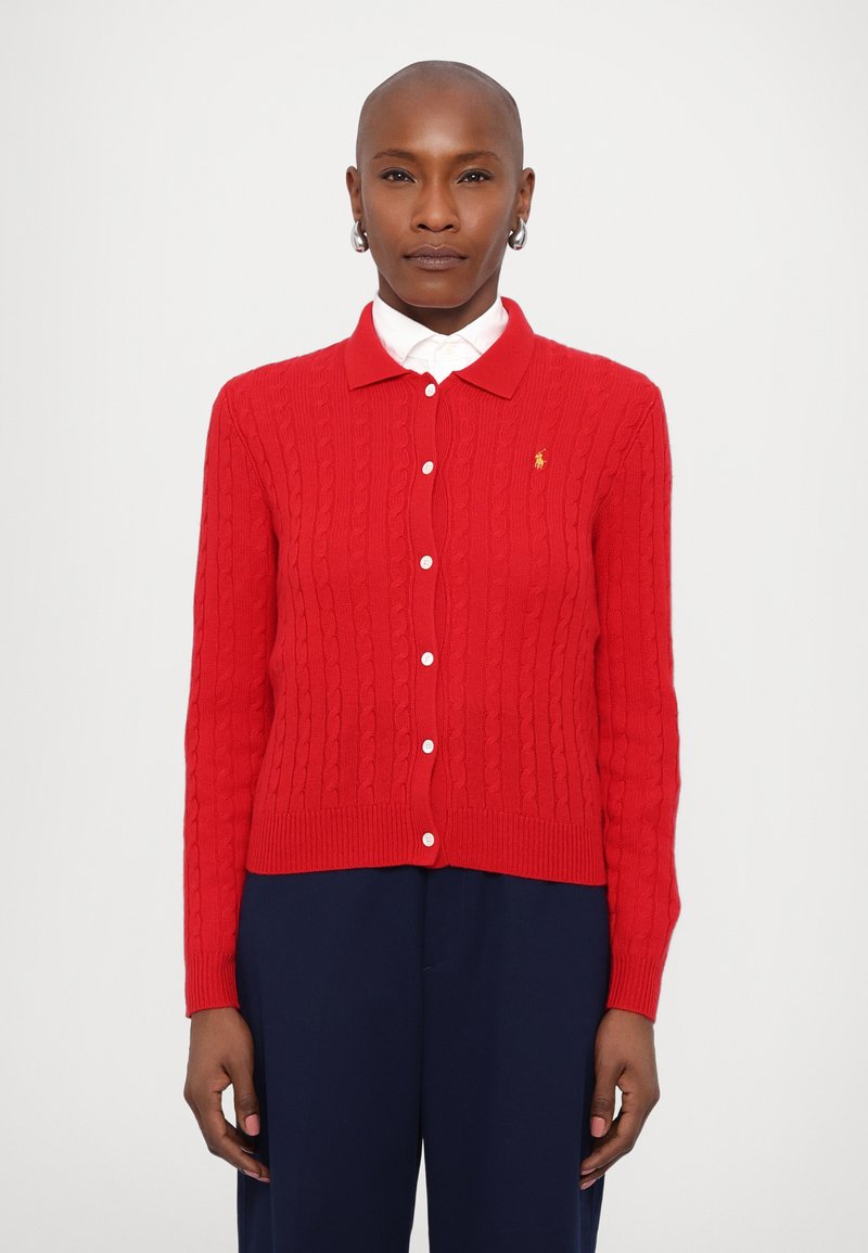 Polo Ralph Lauren LONG SLEEVE CARDIGAN - Vest - red/rood - Zalando.nl