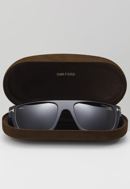 Tom Ford UNISEX - Solbriller - shiny black/ blue/svart - Zalando.no