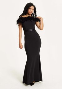 Liquorish FEATHER BARDOT - Maxi dress - black - Zalando.co.uk