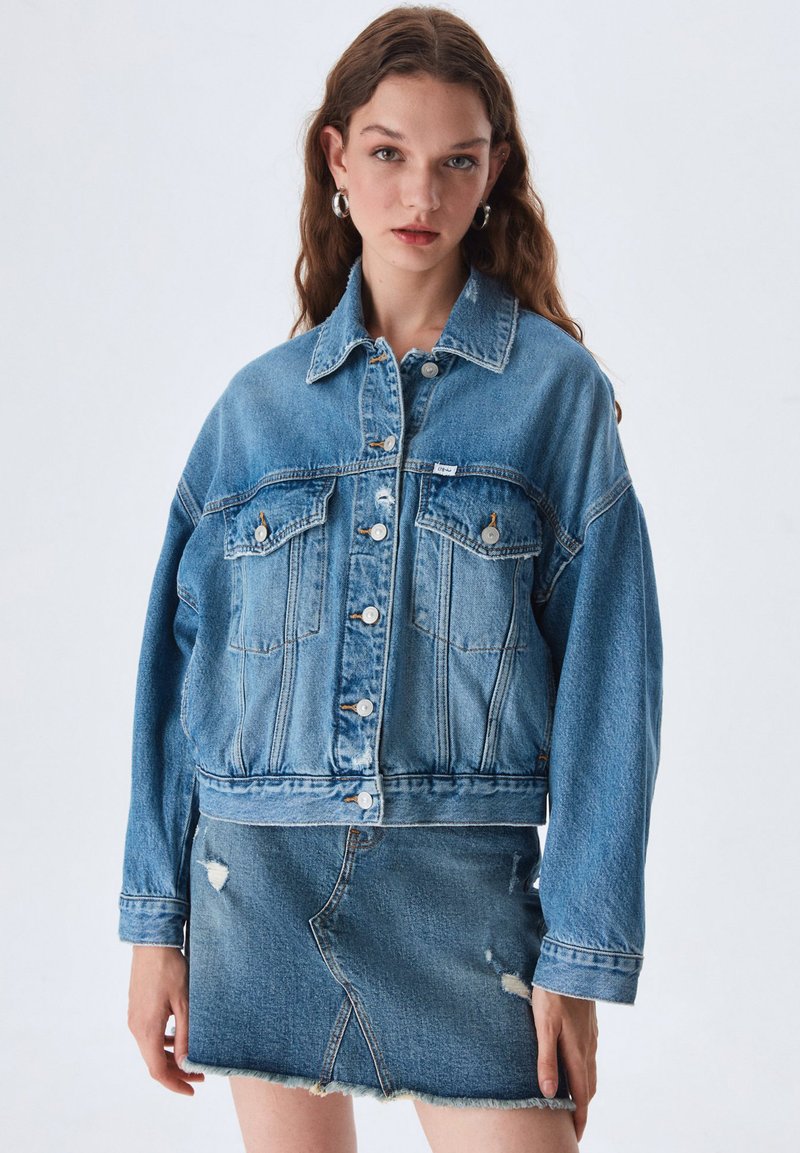 LTB CELIA EVONNE SAFE WASH - Denim jacket - mid blue/dark blue - Zalando
