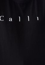 CALLI LOGO - T-shirt print - black white emb/zwart - Zalando.be