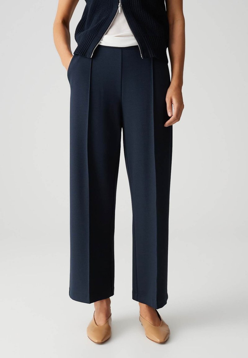 OPUS Pants MERRI - Trousers - coal blue/blue - Zalando