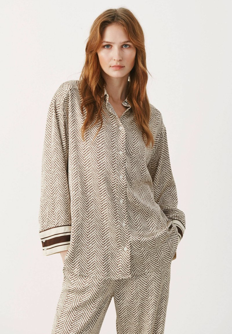 Part Two SARINAPW SH - Camisa - chestnut herringbone/marrón - Zalando.es