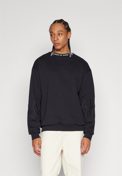 Vertere Berlin PIPING SWEATER - Sweatshirt - black/schwarz - Zalando.ch