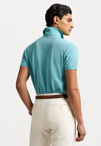 Polo Ralph Lauren CUSTOM SLIM FIT MESH POLO SHIRT - Pólóing - deep seafoam/türkiz - Zalando.hu