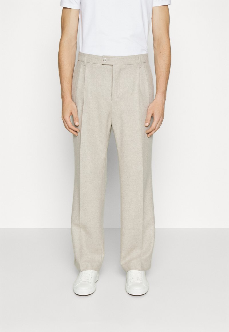 BOSS KRIS CIRC - Tygbyxor - open white/vit - Zalando.se
