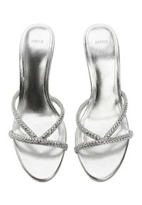 Mango Mules à talons - argent/argenté - ZALANDO.FR