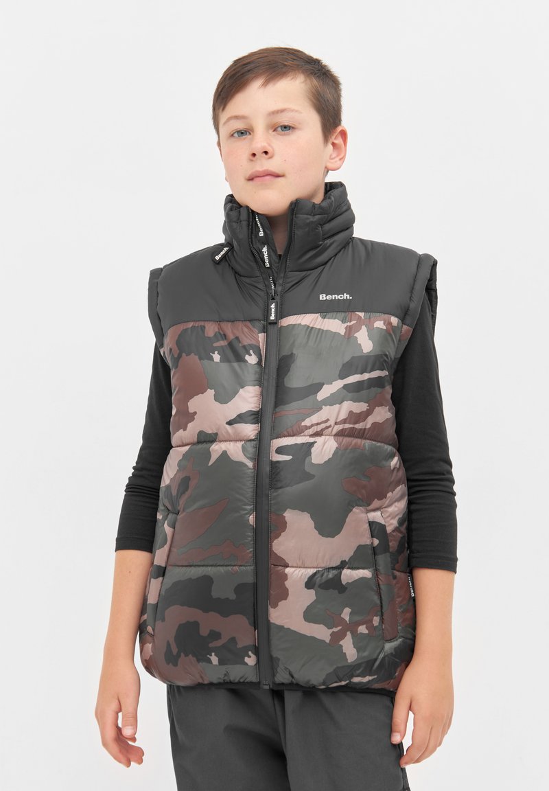 Bench CREELER - Waistcoat - camo black/multi-coloured - Zalando