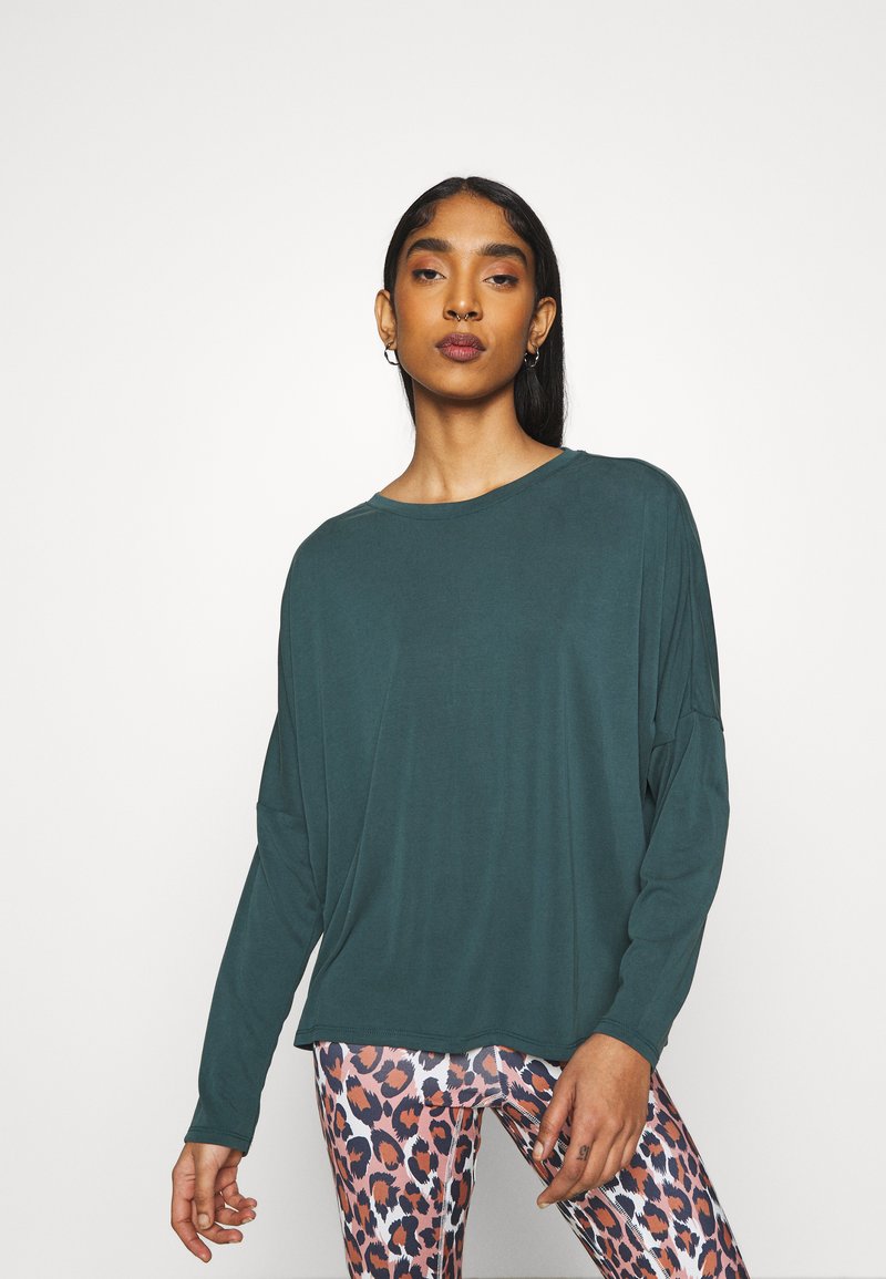 Monki Long sleeved top - kahki green/dark green - Zalando.ie