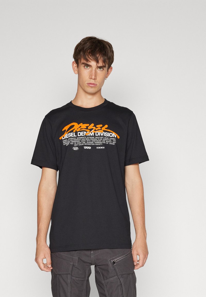 Diesel JUST UNISEX - Print T-shirt - black - Zalando.co.uk
