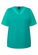 Ulla Popken V-NECK - Blouse - turquoise - ZALANDO.CH