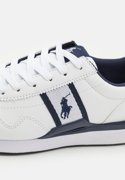 Polo Ralph Lauren TRAIN 89 SPORT UNISEX - Trainers - white tumbled/navy ...