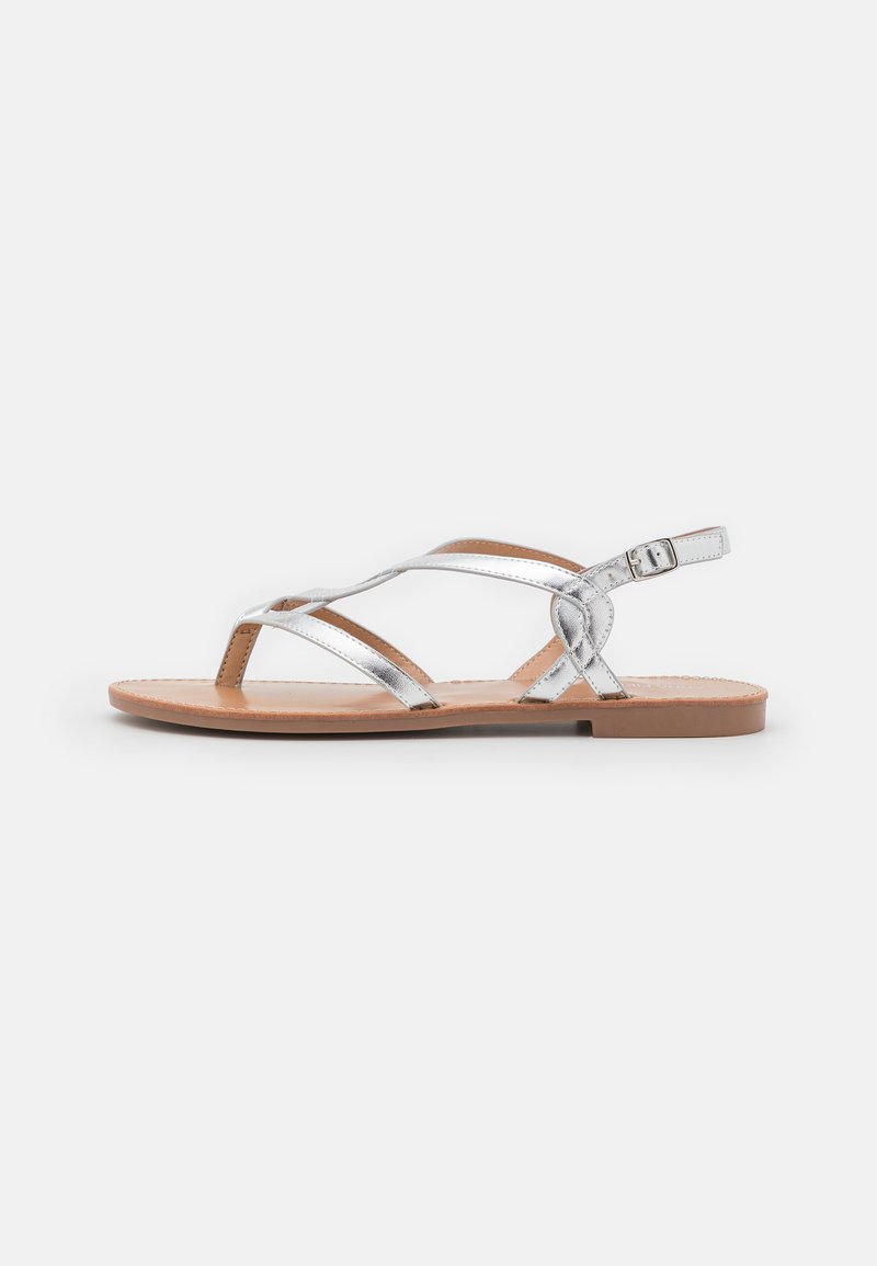 Anna Field T-bar sandals - silver/silver-coloured - Zalando.ie