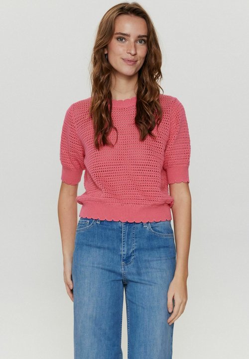 Soft Rebels MARLA SS O-NECK - Trui - tigers eye melange/lichtbruin ...