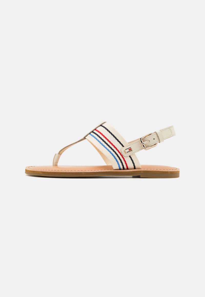 Tommy Hilfiger FLAT - T-bar sandals - calico/off-white - Zalando.co.uk