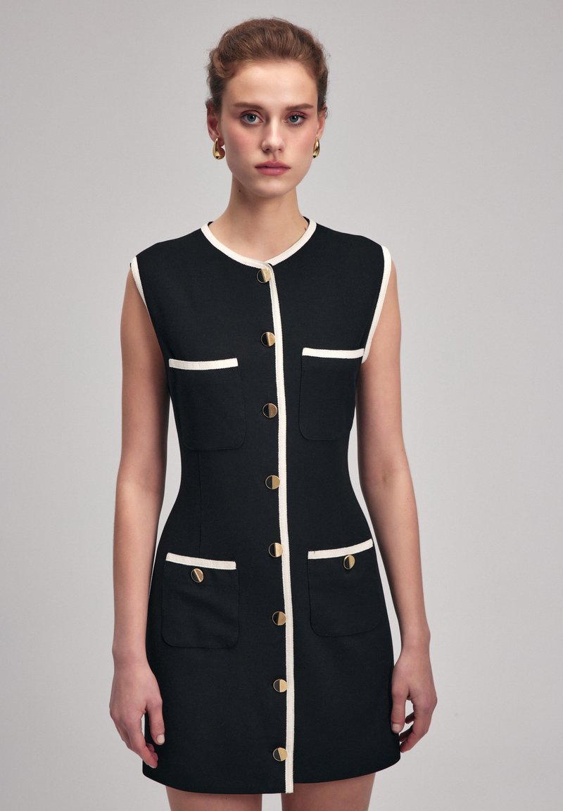 adL DETAILED SLEEVELESS - Robe chemise - black/noir - ZALANDO.FR