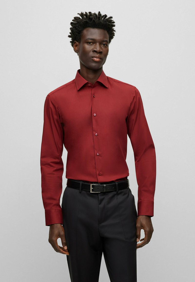 BOSS JOE KENT - Formal shirt - dark red two/dark red - Zalando