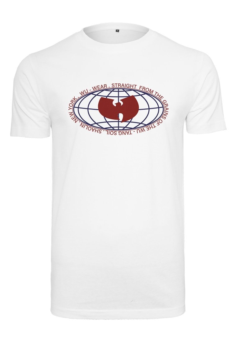 Mister Tee GLOBE LOGO - Print T-shirt - white - Zalando.co.uk