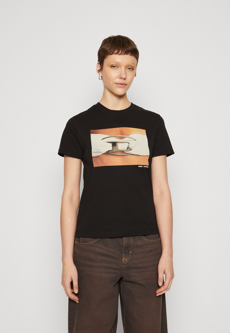 Diesel T-Shirt print - 9xx/schwarz - Zalando.de