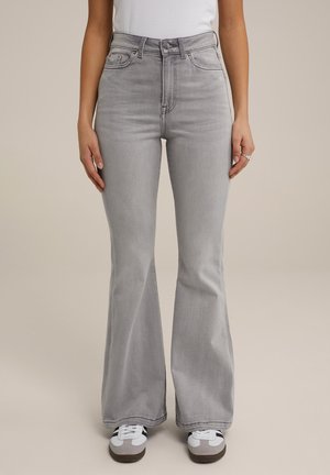 MS Mode DENIM - Flared Jeans - black/zwart - Zalando.nl