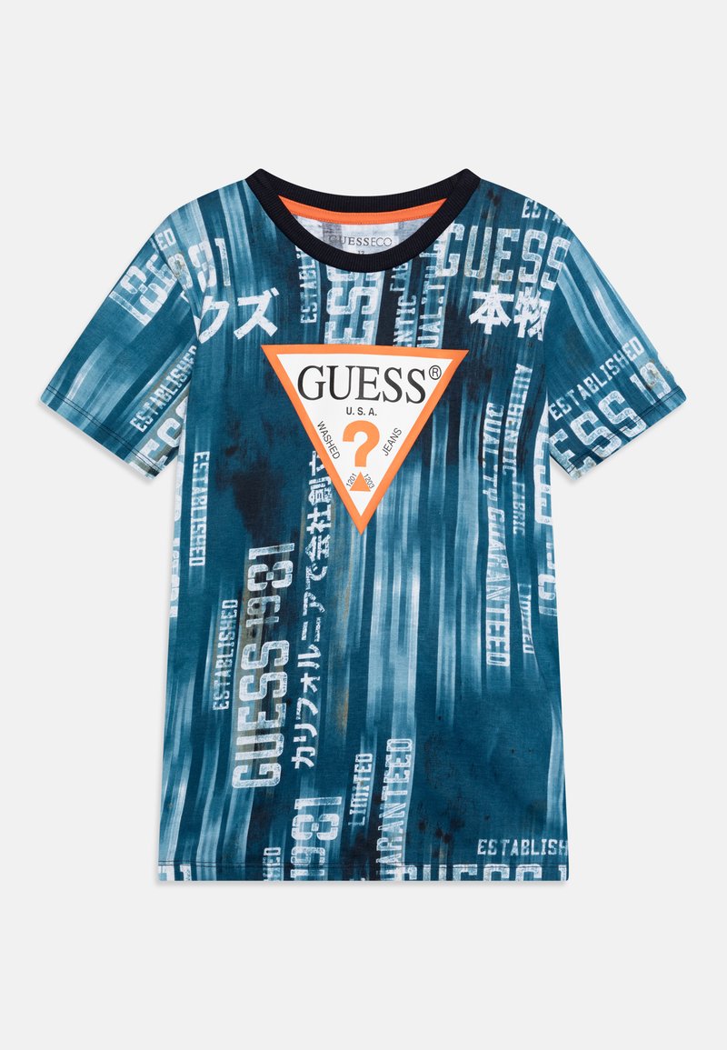 Guess JUNIOR - T-Shirt print - blue/multi-coloured/blau - Zalando