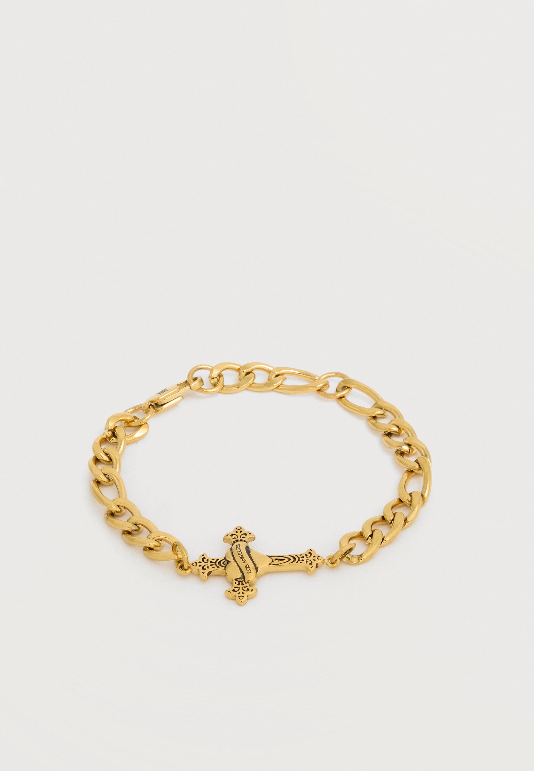 Ed Hardy LOS ANGELES CROSS CHAIN UNISEX - Armband - gold-coloured ...