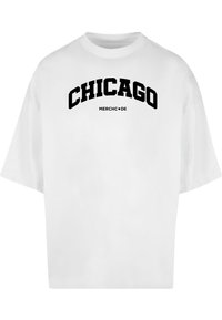 Merchcode CHICAGO WORDING - HUGE - T-Shirt print - white/weiß - Zalando