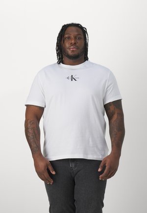 Calvin Klein Jeans Plus PLUS EUPHORIC MONOLOGO TEE - Print T-shirt - bright white/white ...
