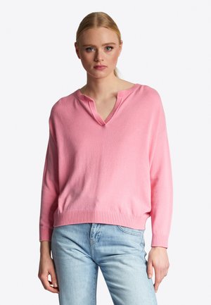 Rich & Royal MIT WEITEM AUSSCHNITT - Strickpullover - pink power/pink ...