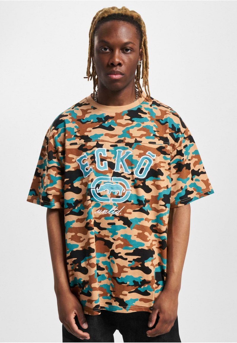 ecko unltd. T-Shirt print - camouflage black green/grün - Zalando