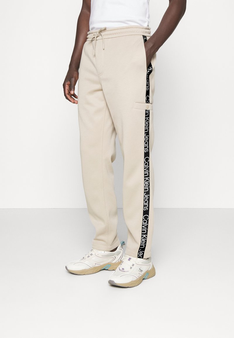 Calvin Klein Jeans Cut Off Logo Tape Pant Tracksuit Bottoms Plaza