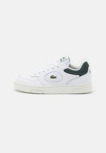 Lacoste LINESET 223 1 - Sporta apavi - white/dark green/balts - Zalando.lv