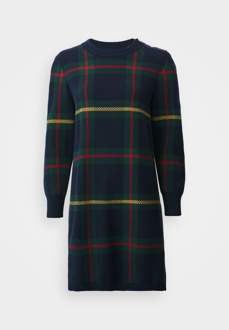 GANT NECK DRESS - Robe de soirée - evening blue/bleu marine - ZALANDO.FR