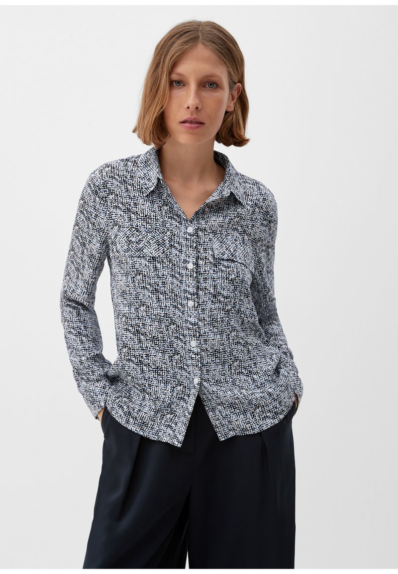 s.Oliver WITH ALL OVER - Button-down blouse - ecru/off-white - Zalando.de