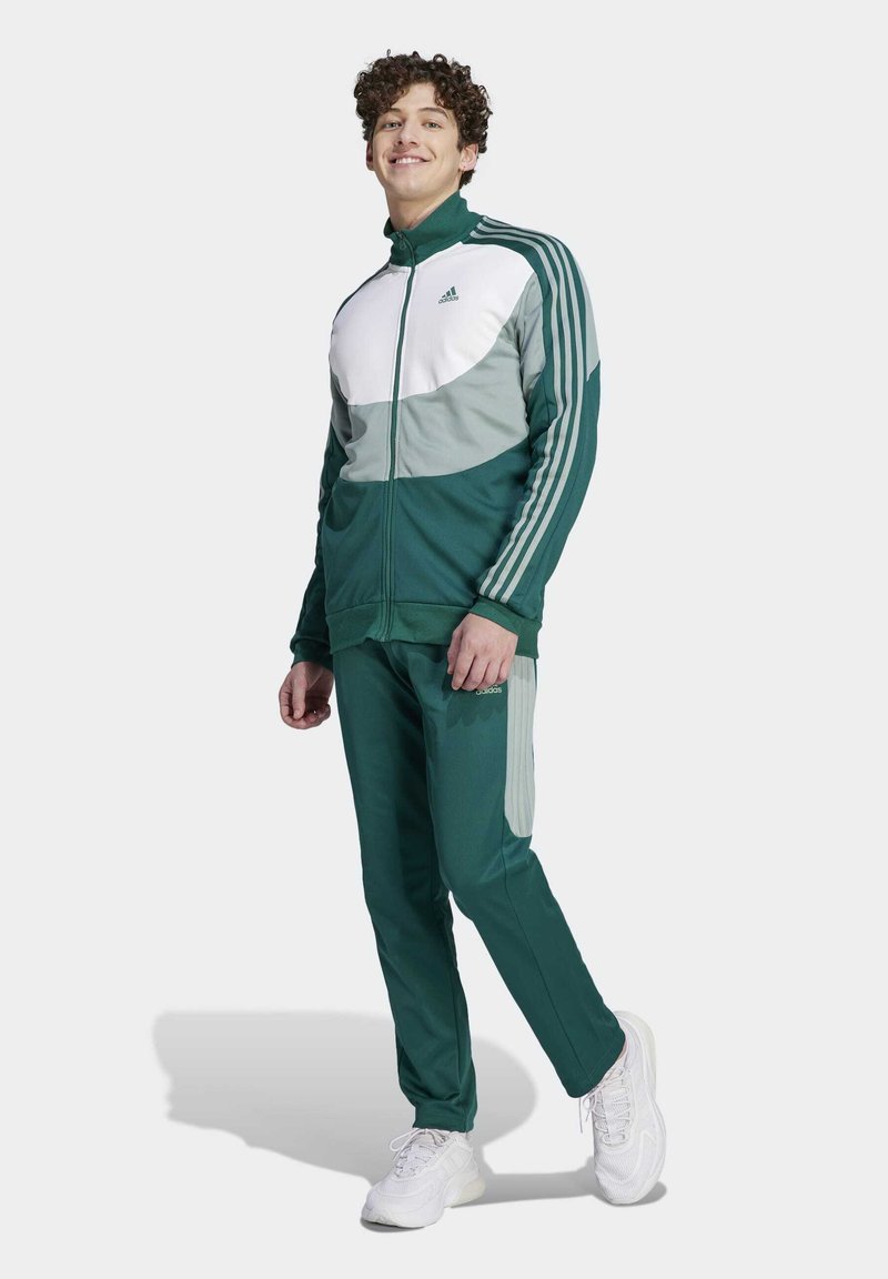 adidas Performance COLORBLOCK - Chándal - collegiate green silver green ...