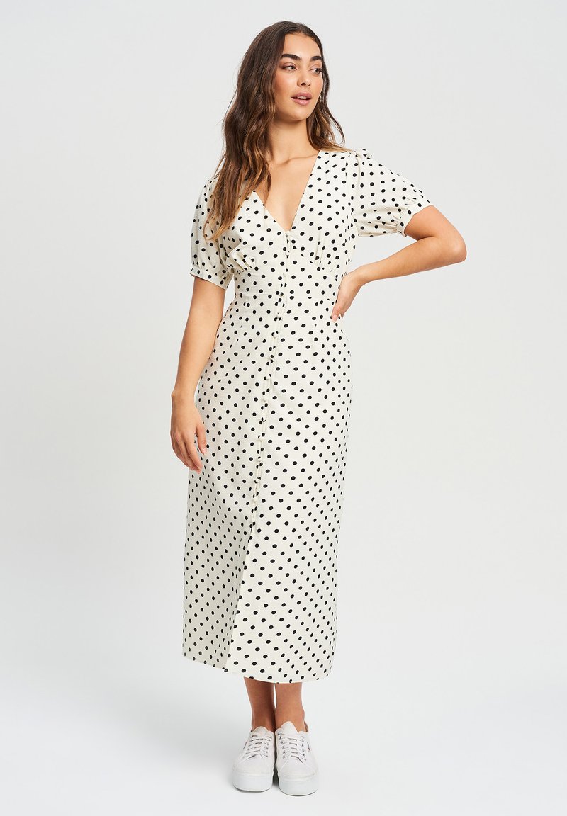 CALLI JOY - Day dress - white base spot/white - Zalando.de
