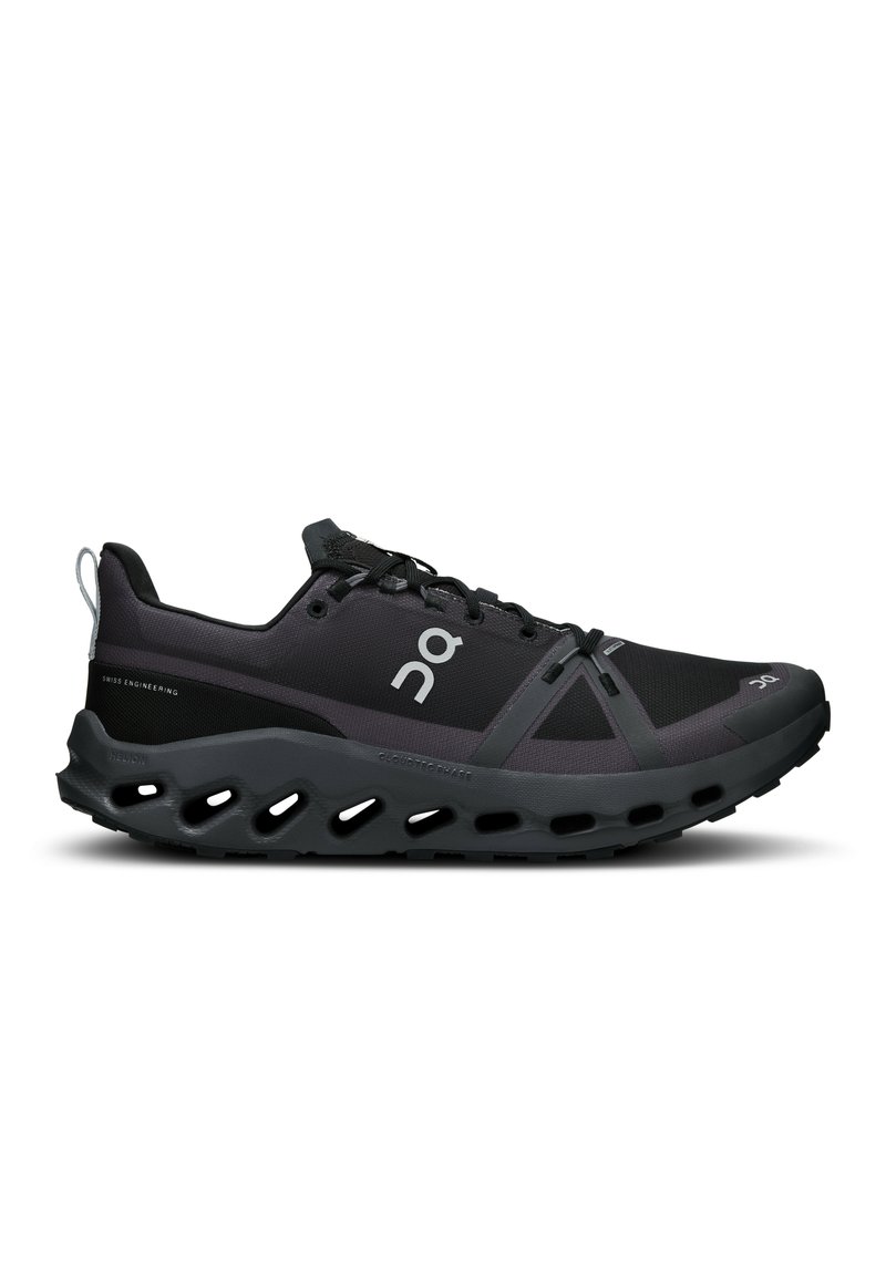On CLOUDSURFER WATERPROOF - Trail running shoes - black eclipse/black ...