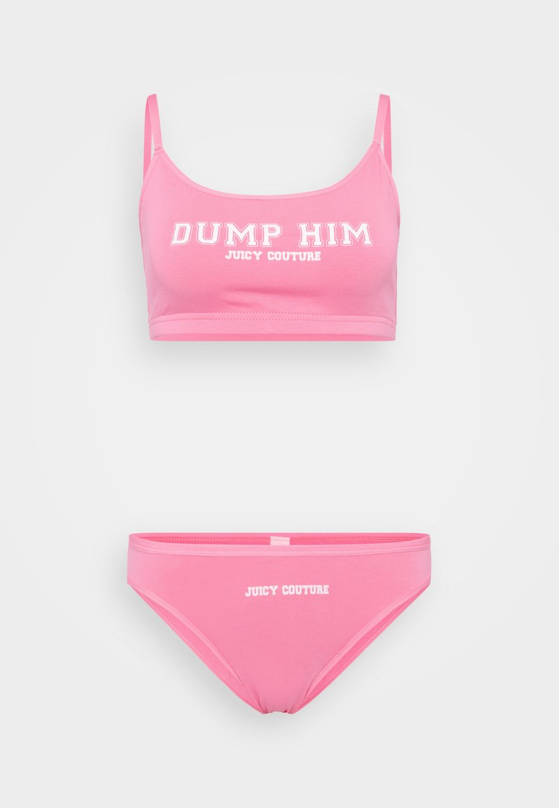 Juicy Couture SLOGAN BRALETTE BRIEF SET - Bustier - hot pink/pink ...