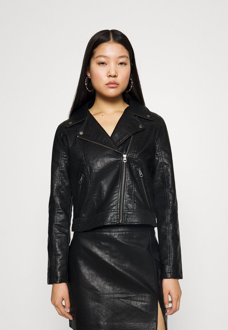 Pepe Jeans MASIE - Kunstlederjacke - black/schwarz - Zalando.ch