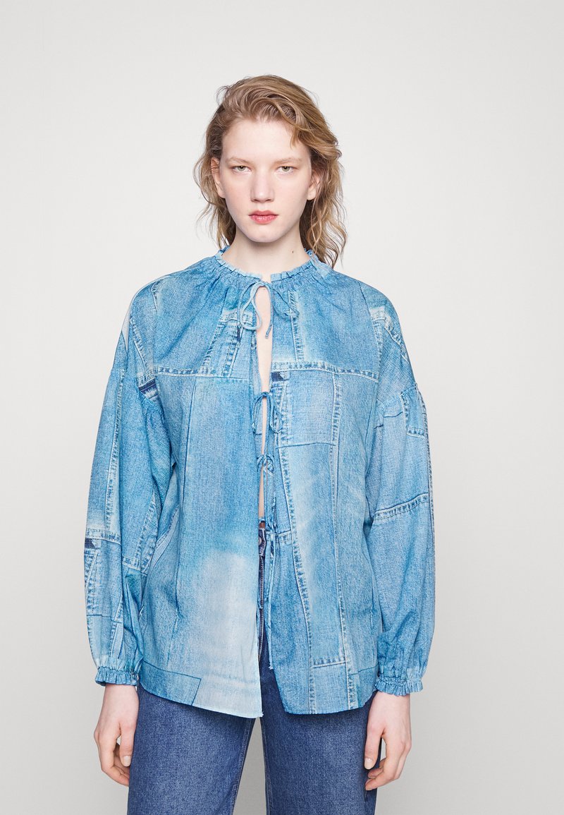 HUGO EMMALINE - Blusa - open miscellaneous/azul claro - Zalando.es