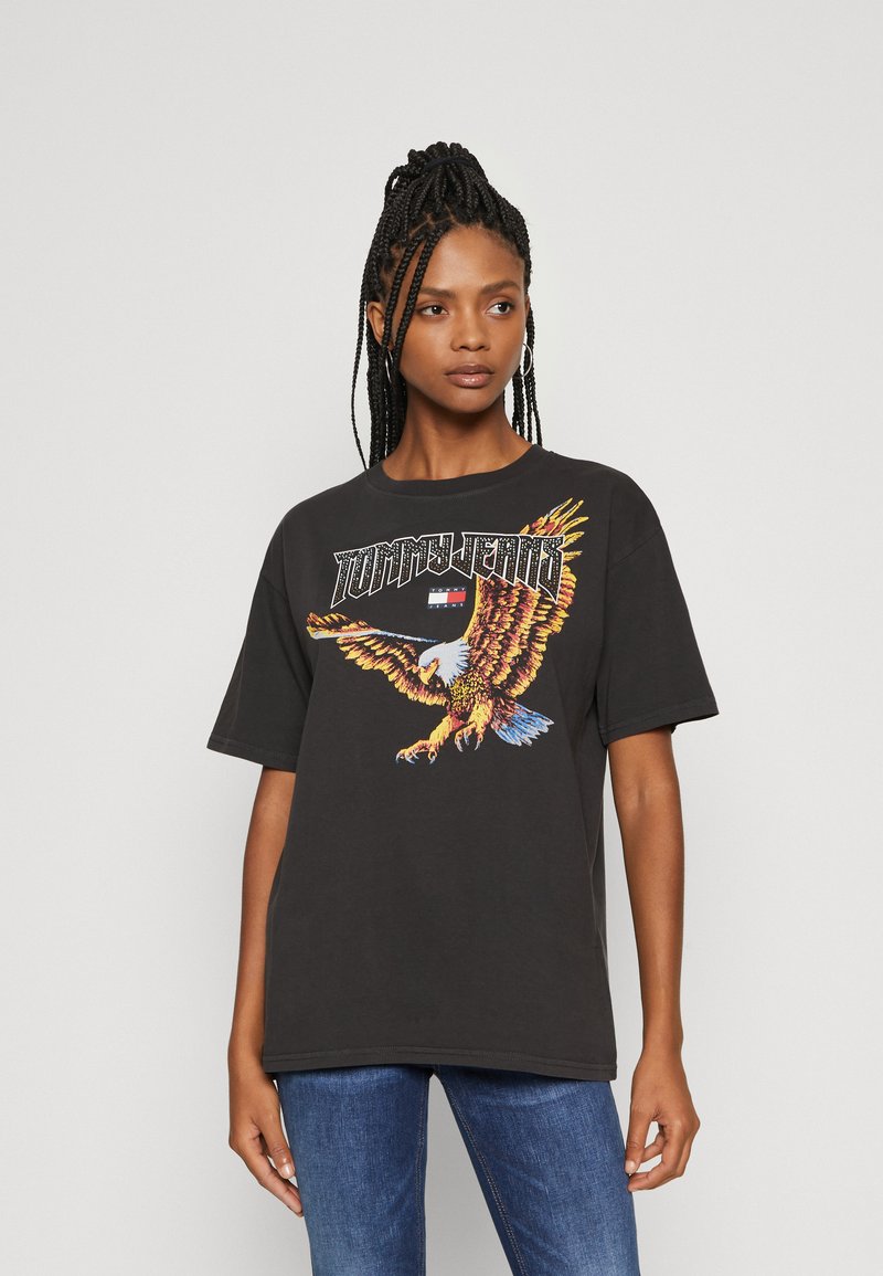 Tommy Jeans VINTAGE EAGLE - Print T-shirt - black - Zalando.ie