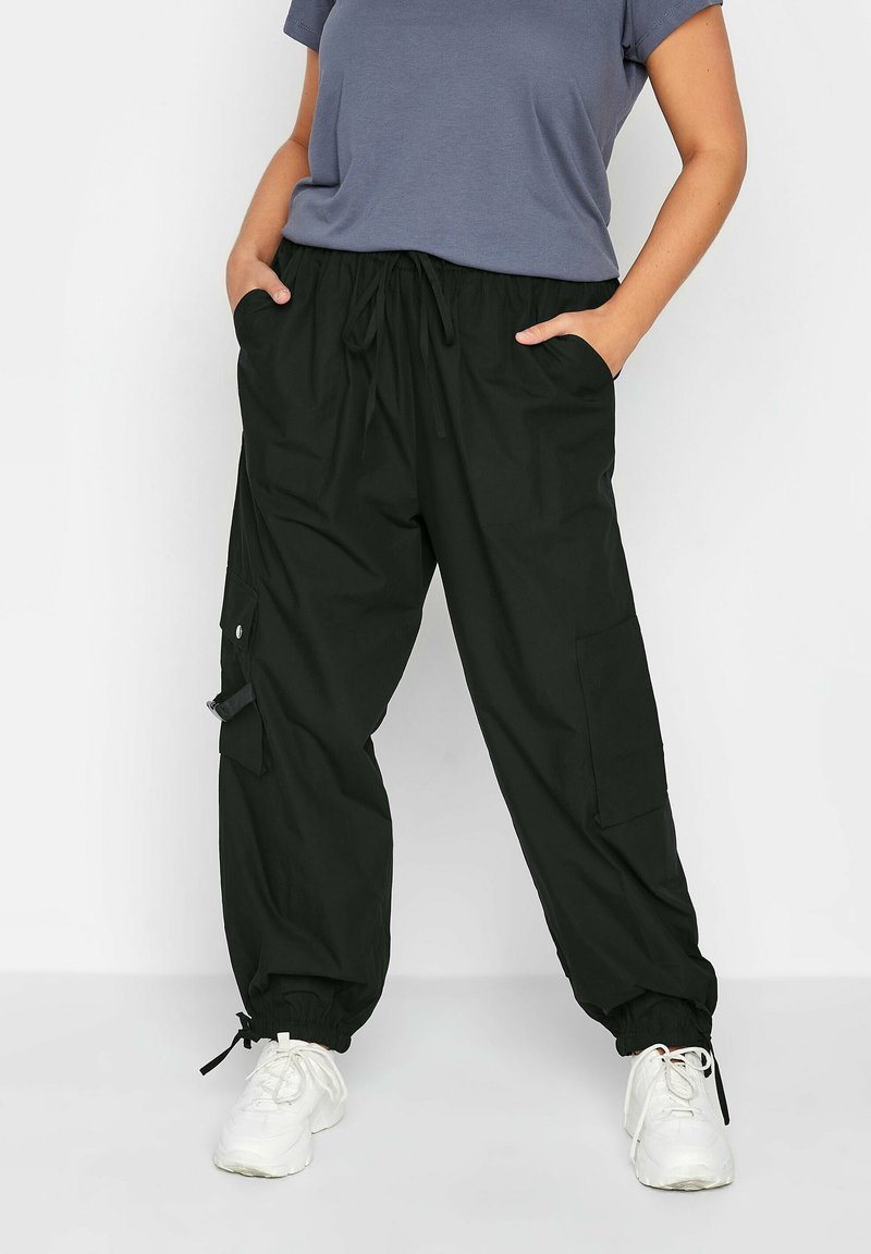 Yours Clothing PULL ON - Pantalones cargo - black/negro - Zalando.es
