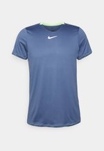 Nike Performance Sport T-Shirt - diffused blue/lime blast/white/blau ...