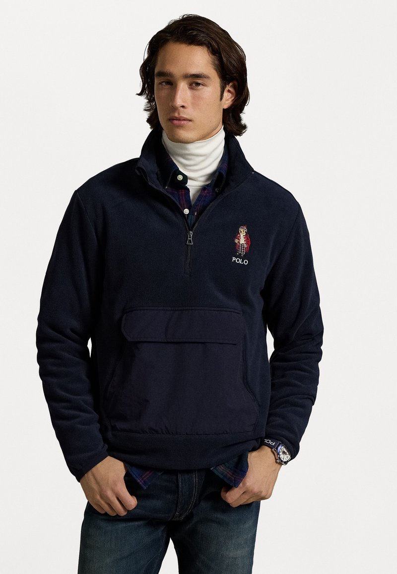 Polo Ralph Lauren POLO BEAR FLEECE HYBRID HOODIE - Fleece jumper - navy ...