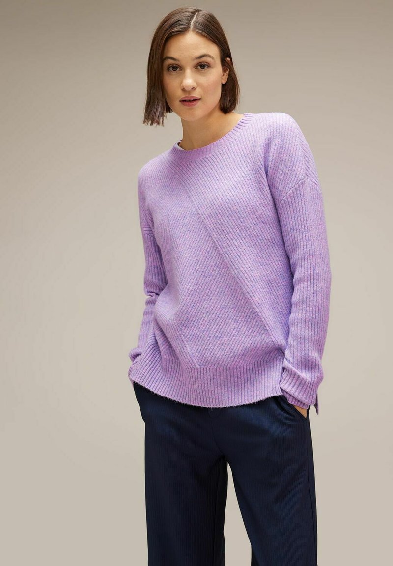 Street One MIT STRUKTUR - Strickpullover - lila - Zalando.ch