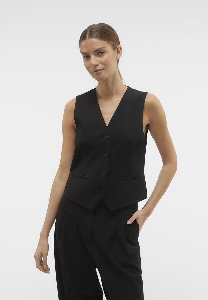 Vero Moda VMWENDY TAILORED WAISTCOAT - Veste sans manches - black/noir - ZALANDO.FR