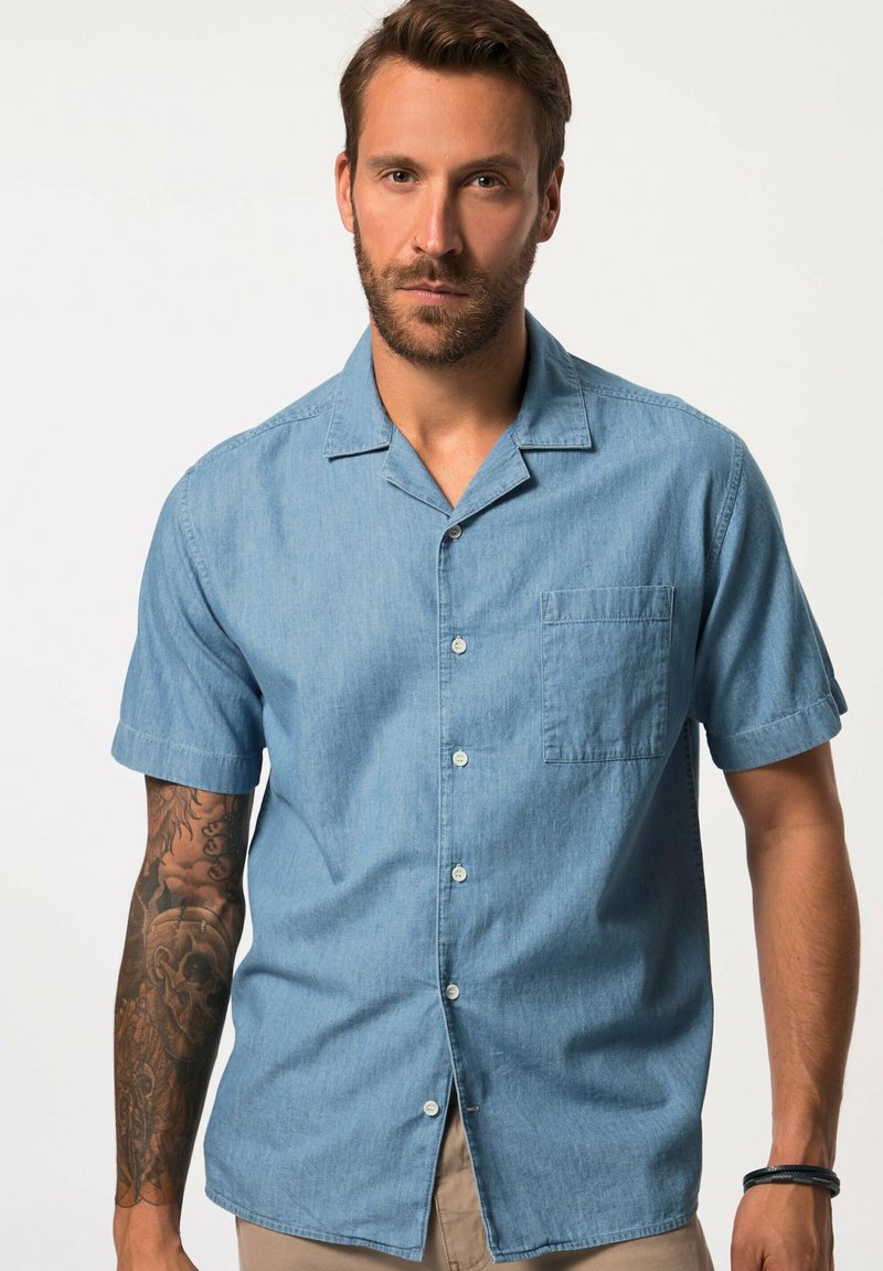 JP1880 SHORT SLEEVE CUBA COLLAR CUBA FIT - Shirt - light blue/light ...
