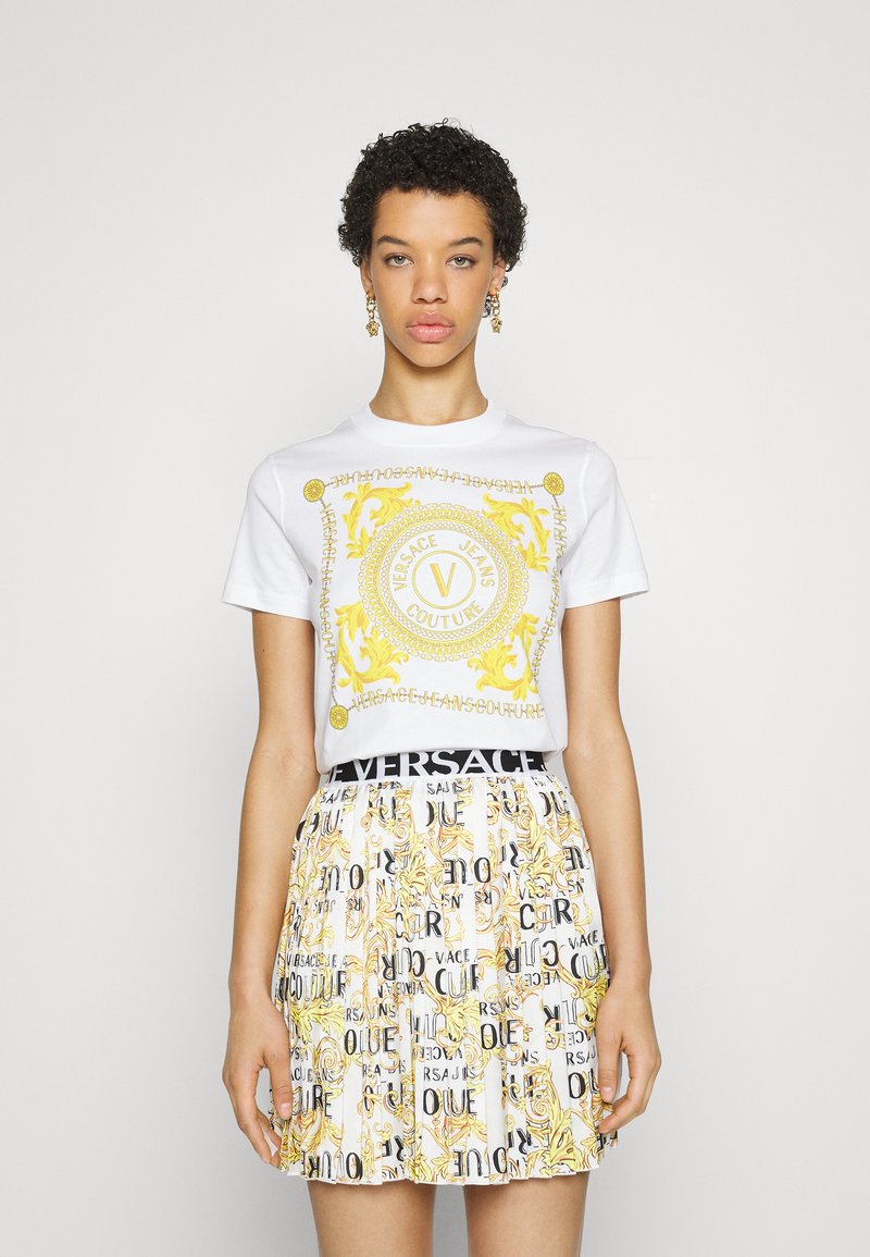 Versace Jeans Couture Majica kratkih rukava s printom - white + gold/bijelo - Zalando.hr