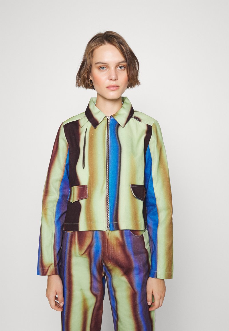 HOSBJERG HEATHER ALEXA JACKET - Jeansjacke - green forest bark/mehrfarbig - Zalando.at