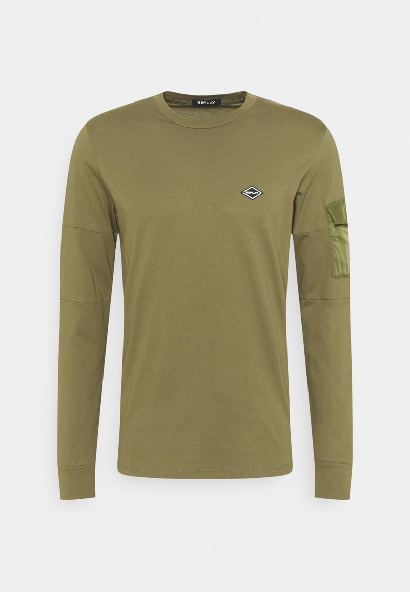 Replay Long sleeved top - olive - (Pre-owned) - Zalando